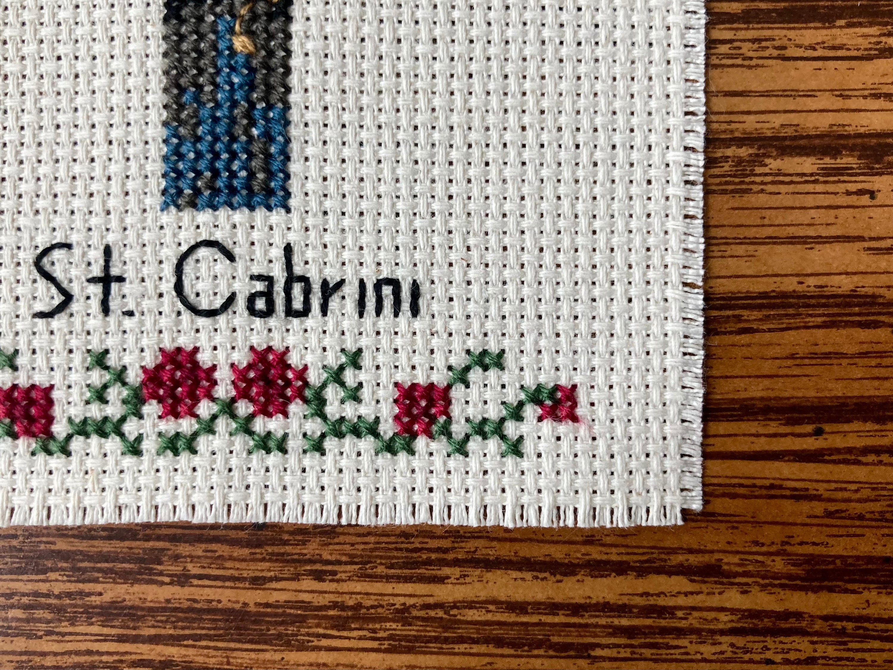 Catholic Cross Stitch Saint Catholic Homeschool St Cabrini Cross Stitch ...