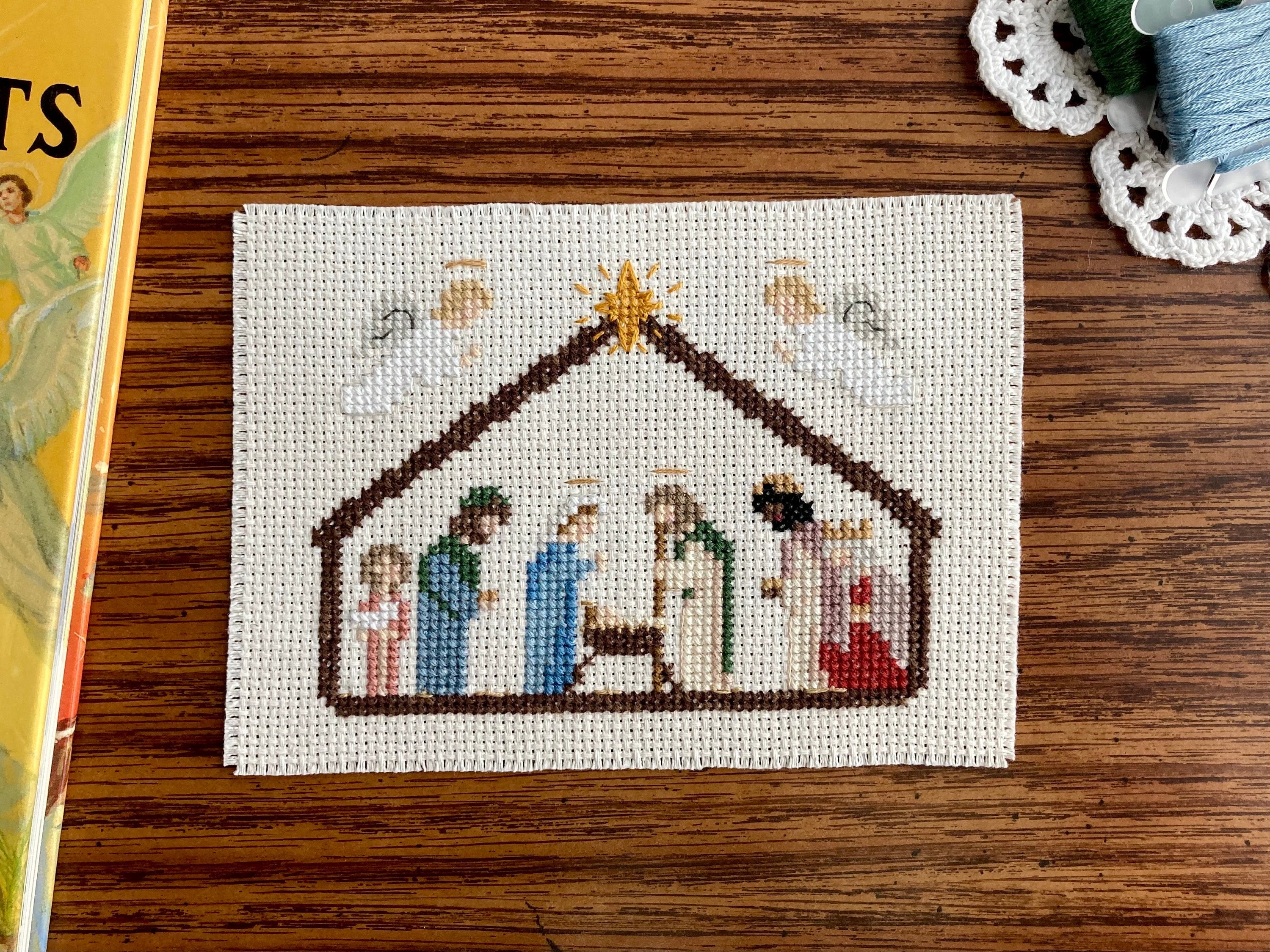 Small Nativity Cross Stitch Simple Nativity Cross Stitch Nativity Cross ...