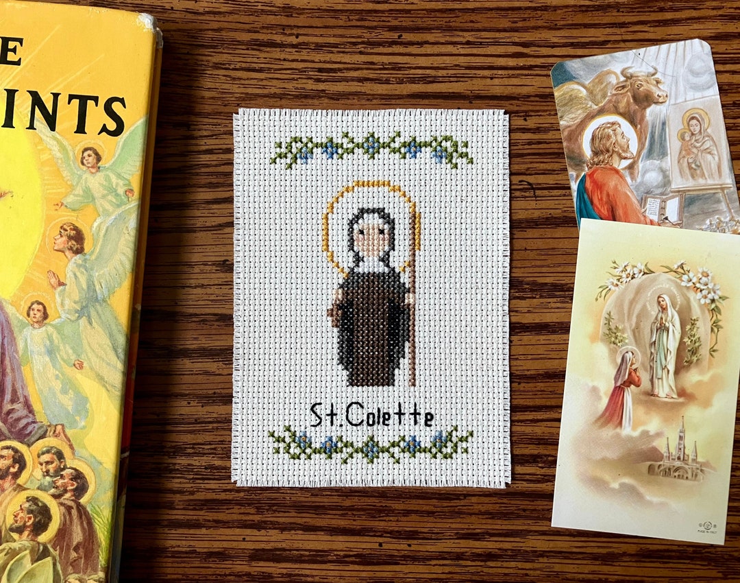 Catholic Cross Stitch Saint Catholic Homeschool St Colette Cross Stitch ...
