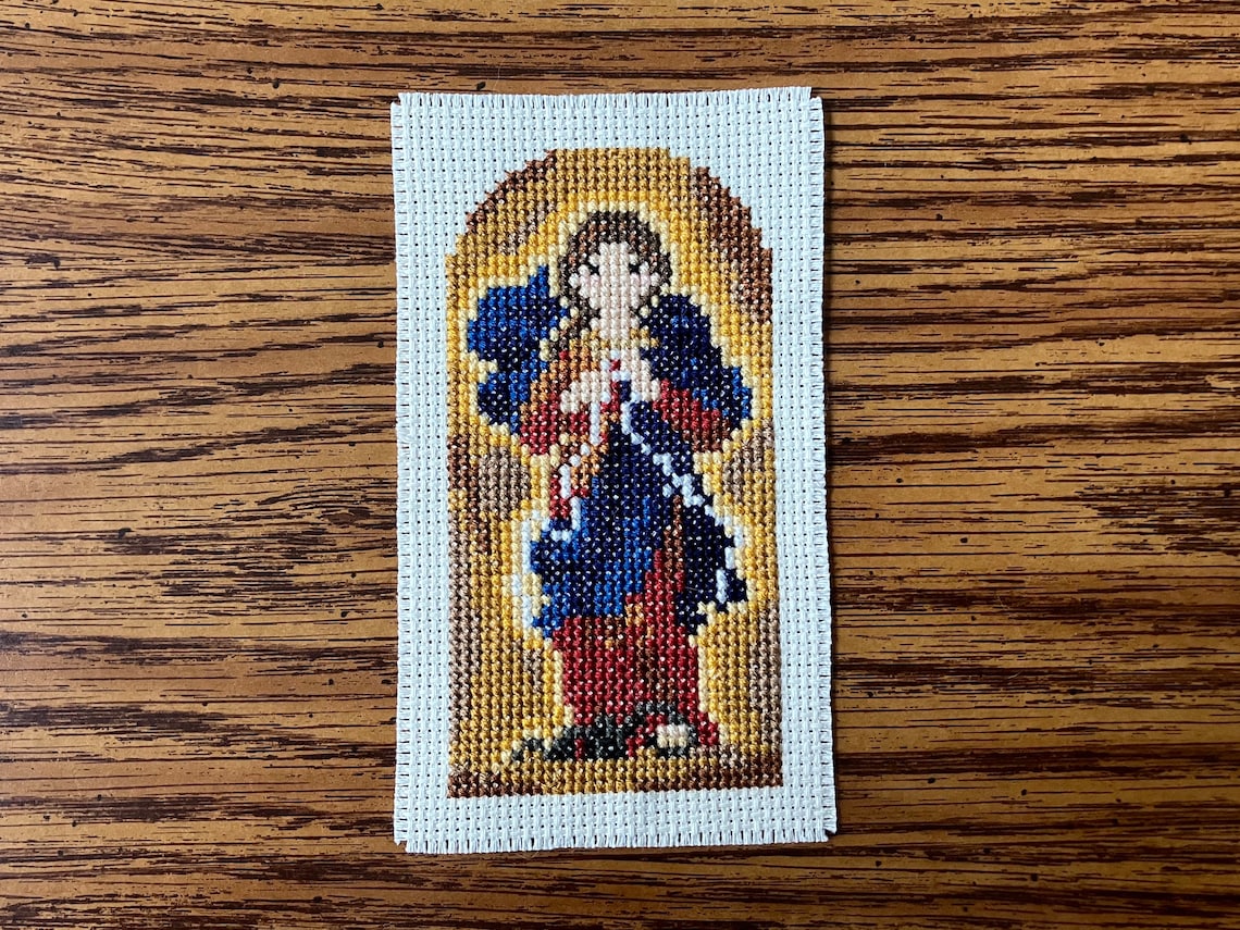 Catholic Cross Stitch Catholic Mary Cross Stitch Mary Untier of Knots ...