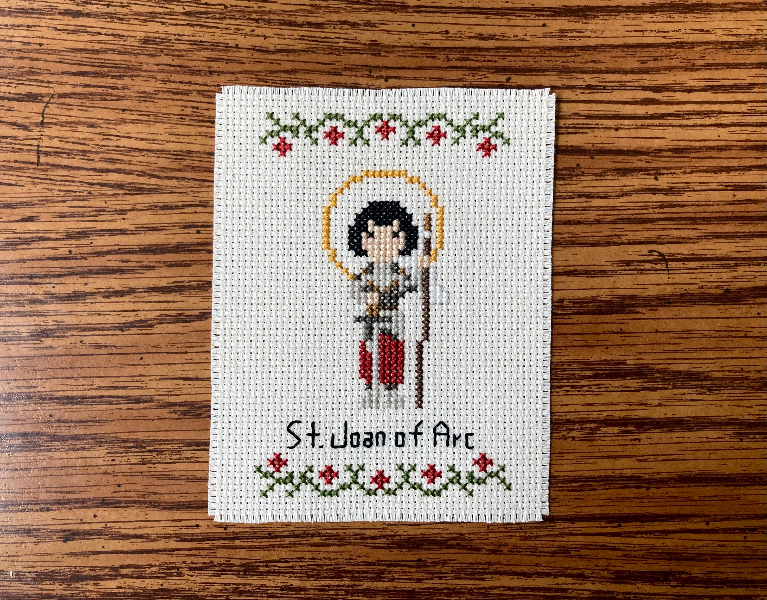 Catholic Cross Stitch Saint Catholic Homeschool St Joan of Arc Cross ...
