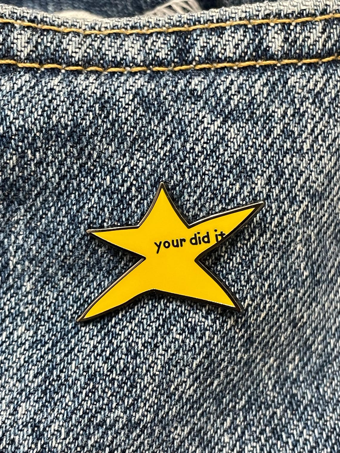 Gold Star Pin Your Did It Enamel Pin - Funny Gift Under 5 Dollars ...