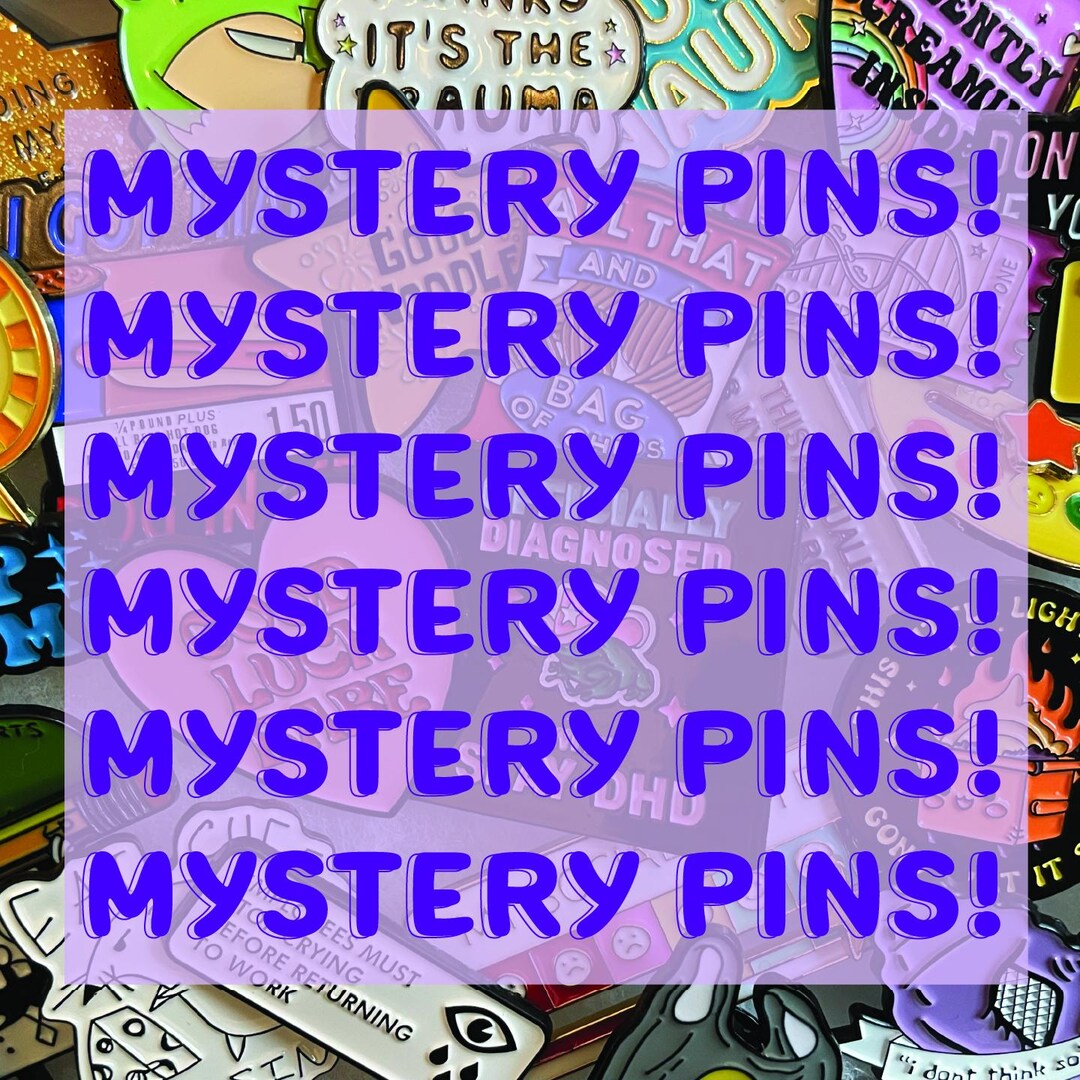 Mystery Pin Pack! Premium Enamel Pins - Funny Gift for Friend ...