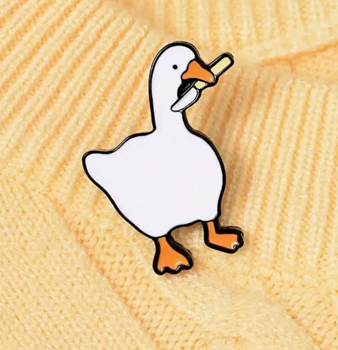 Enamel Goose Pin Untitled Goose Game - Etsy
