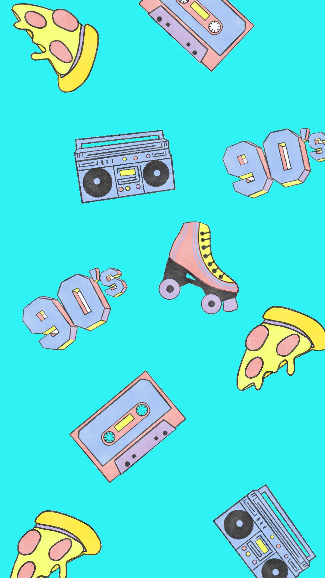 Retro 90's Phone Background - Etsy