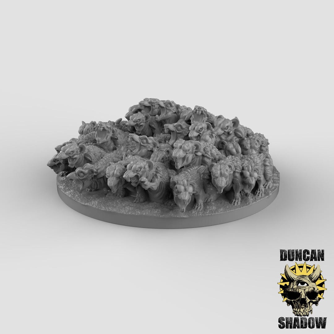 Swarm of Rats, Resin Miniature for Dungeon and Dragons Game, Tabletop ...