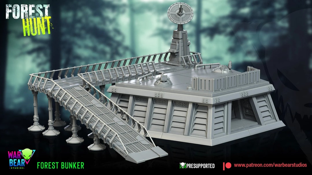SW Forest Bunker Endor, 3D Printing 35mm, Decor for SW Legion Board ...