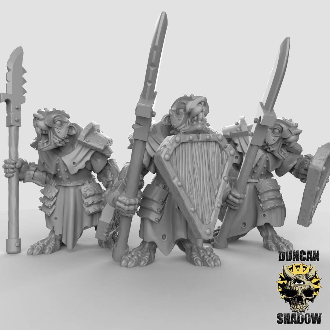 Armored Rats With Shields, Resin Miniature for Dungeons & Dragons ...