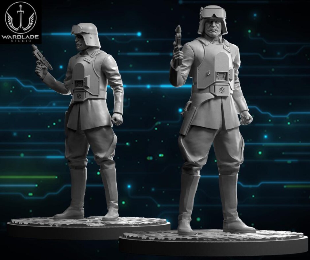 SW Imperial Officer, 3D Printing 35mm and 40mm for Board Game SW Legion ...
