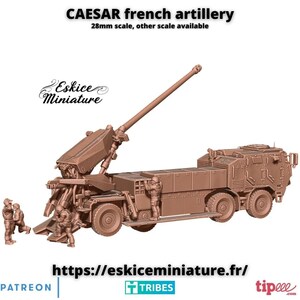 Selbstfahrendes CAESAR-Artilleriegeschütz, Modernes Militärfahrzeug ...