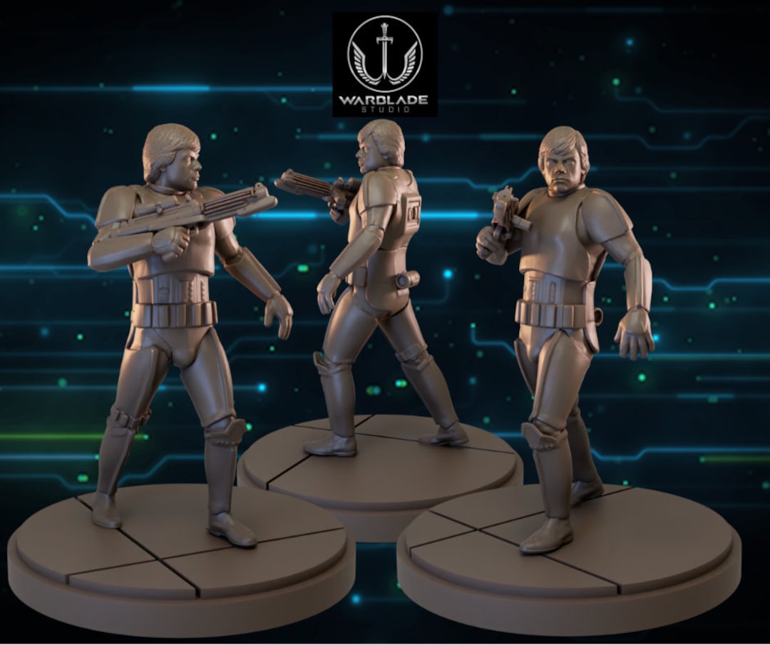SW Soldier Luke, 3D Printing 35mm and 40mm for SW Legion and SW ...