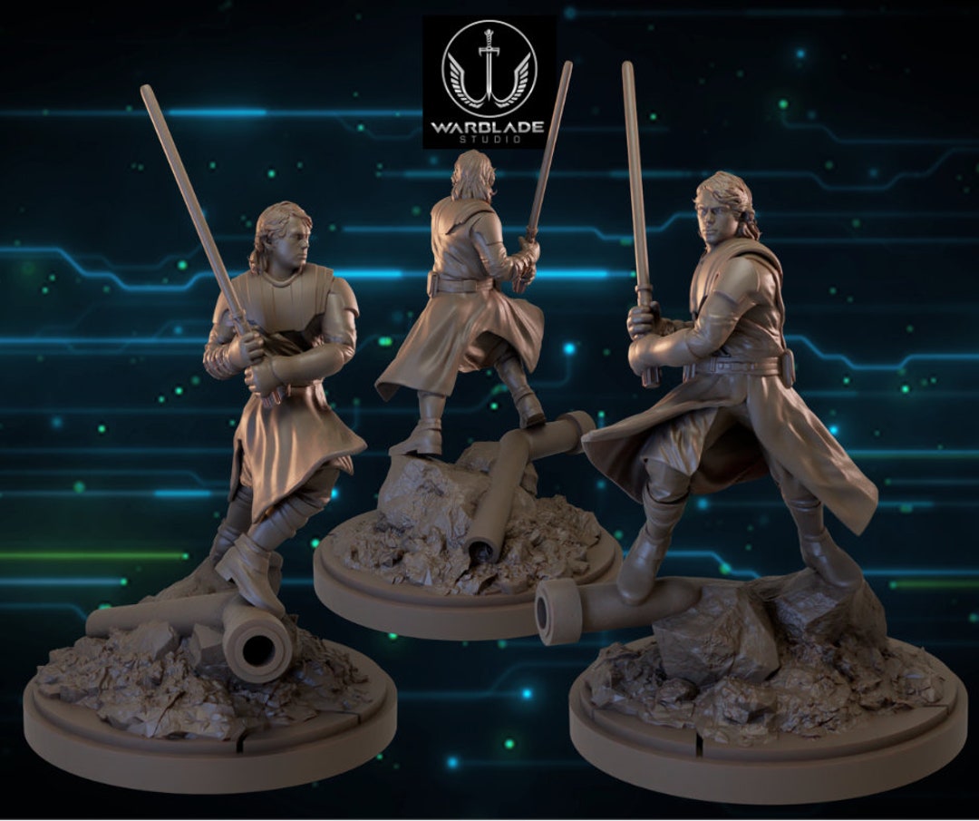 SW Anakin Skywalker, 3D Printing 35mm and 40mm for SW Legion and SW ...