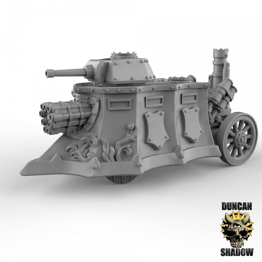 Steam Tank With Machine Gun, Resin Miniature for Dungeon Games and ...