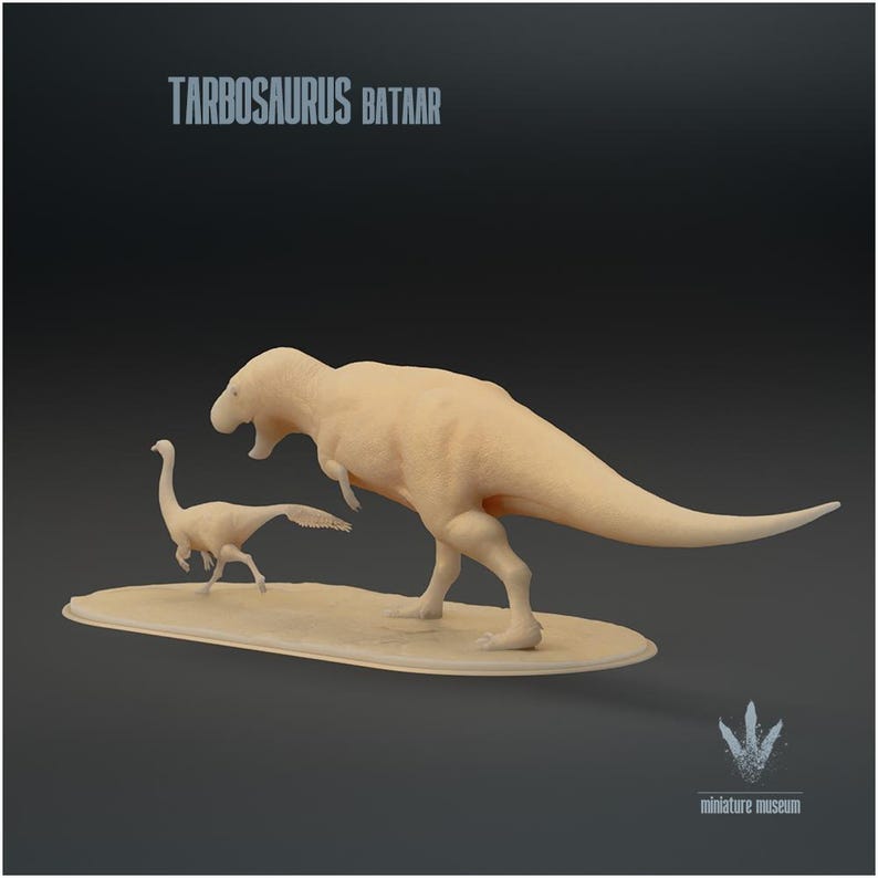 Tarbosaurus Bataar, Dinosaur Figurine, Dinosaur Miniature to Paint, 3D ...