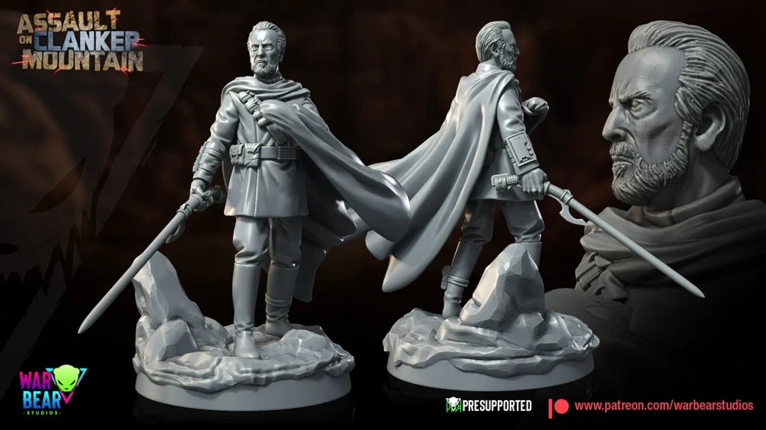 Count Dooku, 35mm and 40mm 3D Printing for SW Legion and SW ...