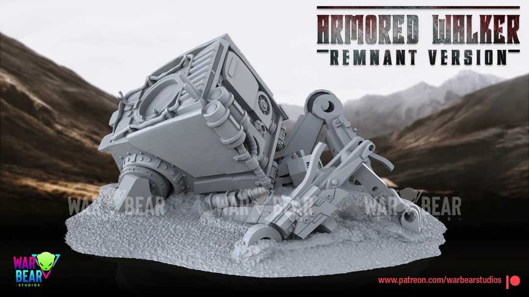SW Remains of a Fallen Armored Walker, 35mm 3D Printing, SW Legion ...