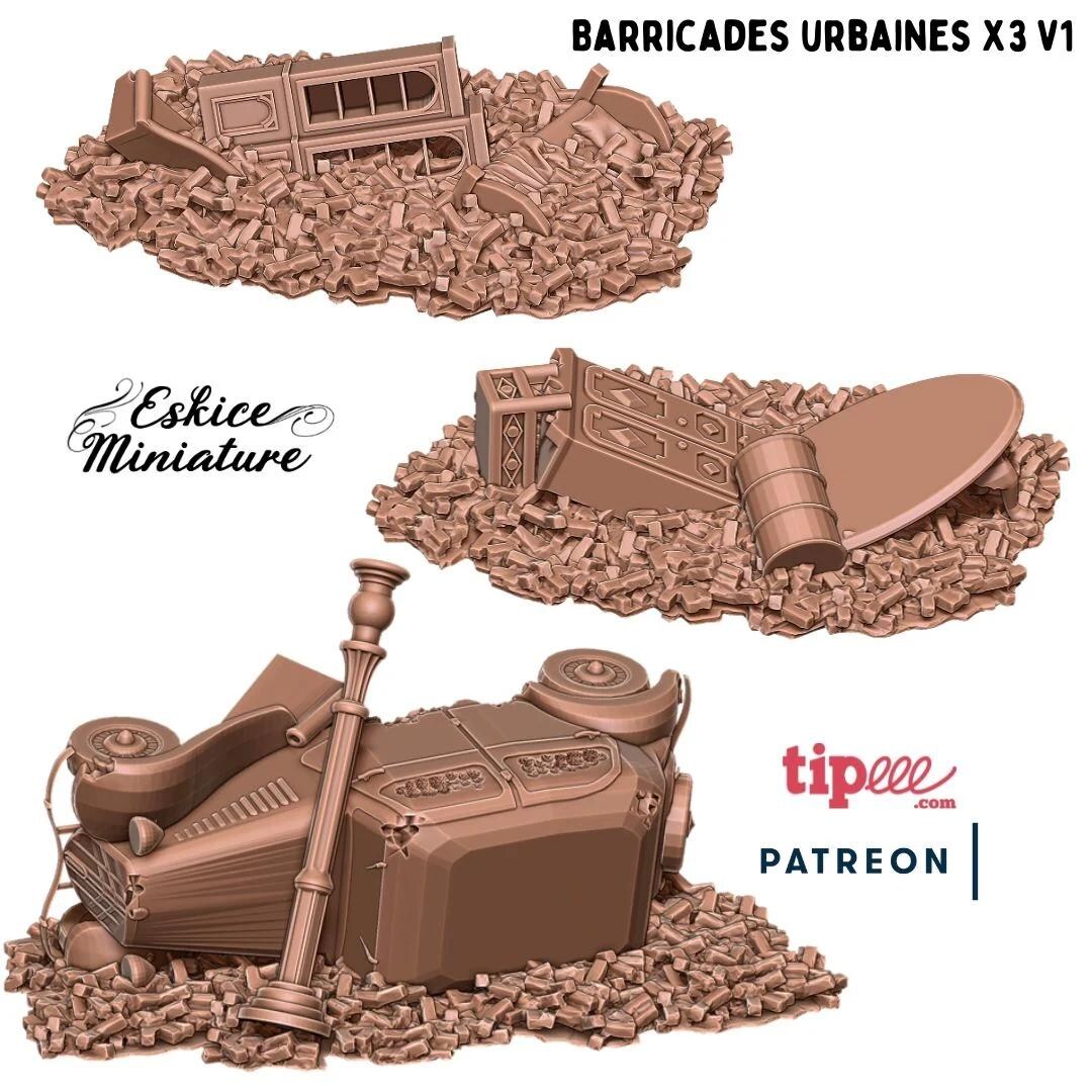 3 Urban Barricades With Rubble, World War Two Building, Scale 15mm ...