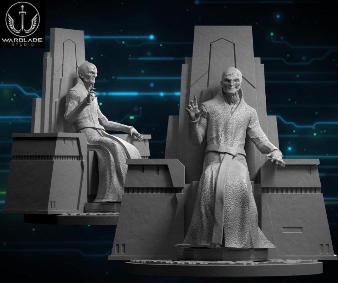 SW Snoke on His Throne, 3D Printing 35mm and 40mm for Board Game SW ...