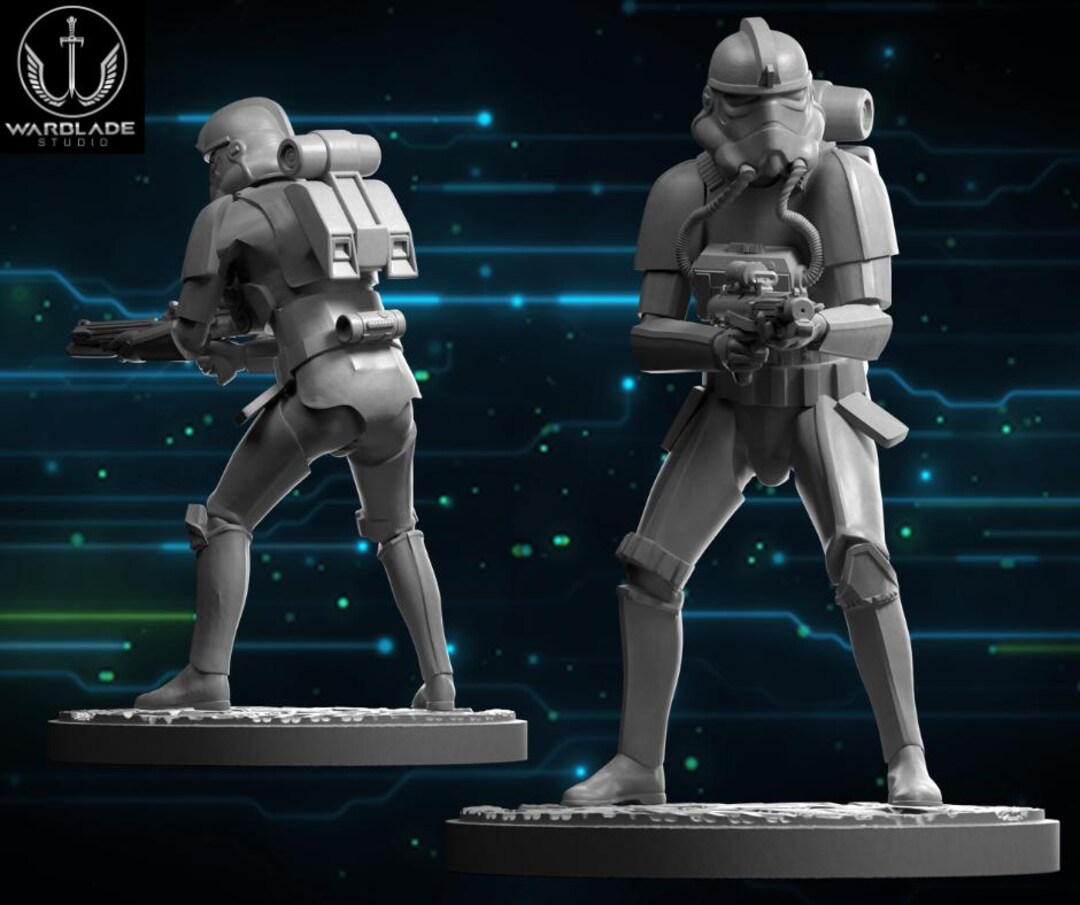 Jet Troopers, 3D Print 35mm and 40mm for SW Legion and SW Shatterpoint ...