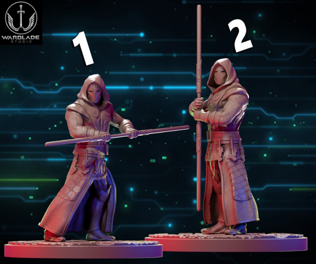 SW Jedi Temple Guard, 3D Printing 35mm and 40mm for SW Legion and SW ...