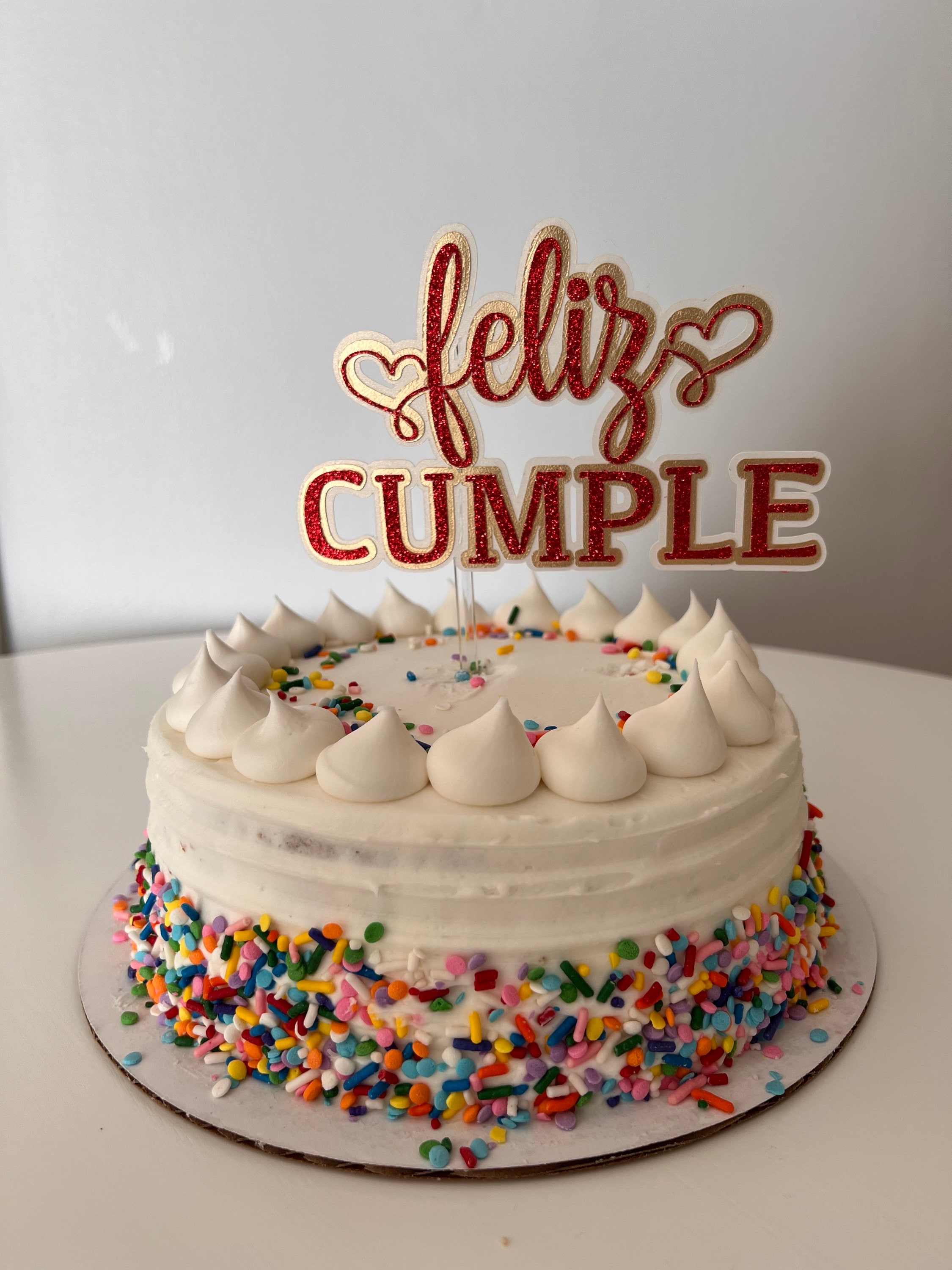 Feliz Cumpleanos Cake Topper Etsy