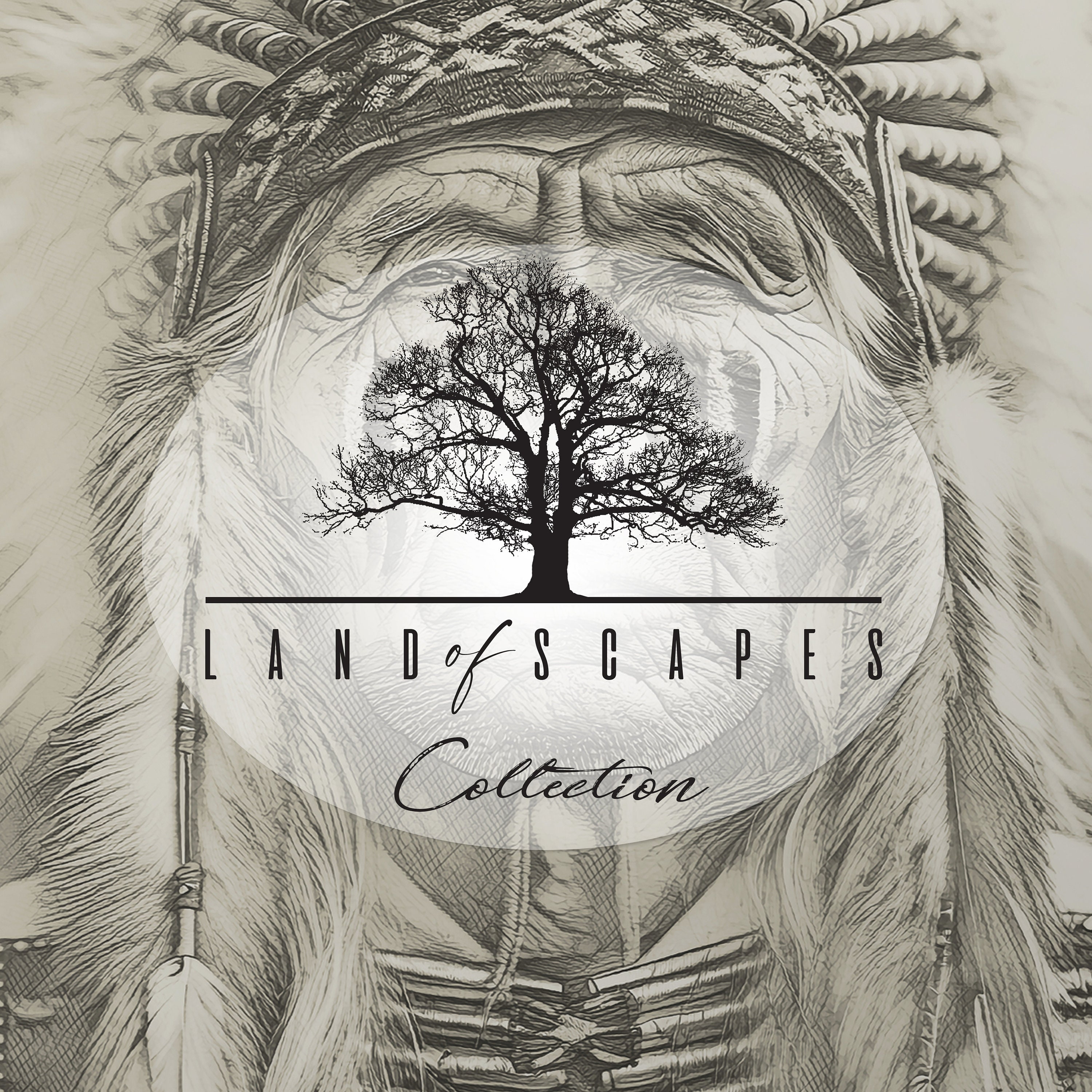 Classic Native American Portrait Art Vintage Sketch Style Indigenous ...