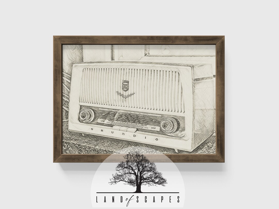 Classic Radio Sketch Look Art | Vintage Radios and Home Devices Print ...