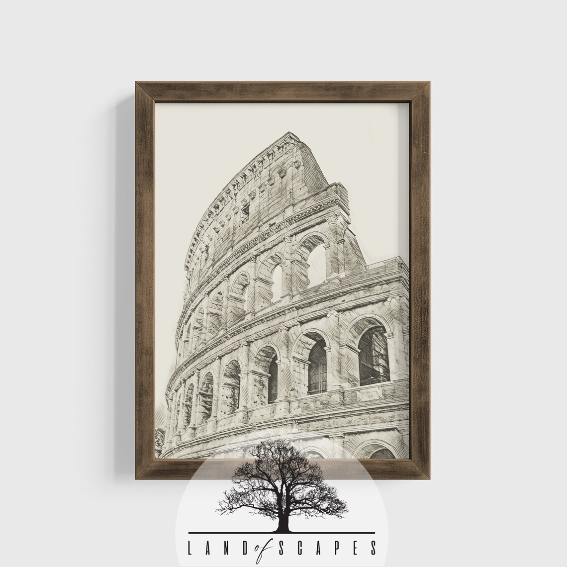 Vintage Look Roman Colosseum Art Antient Roman Structures Print Classic ...