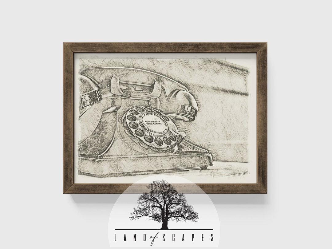 Vintage Telephone Print | Old Phone Art | Classic Home Art | DIGITAL ...
