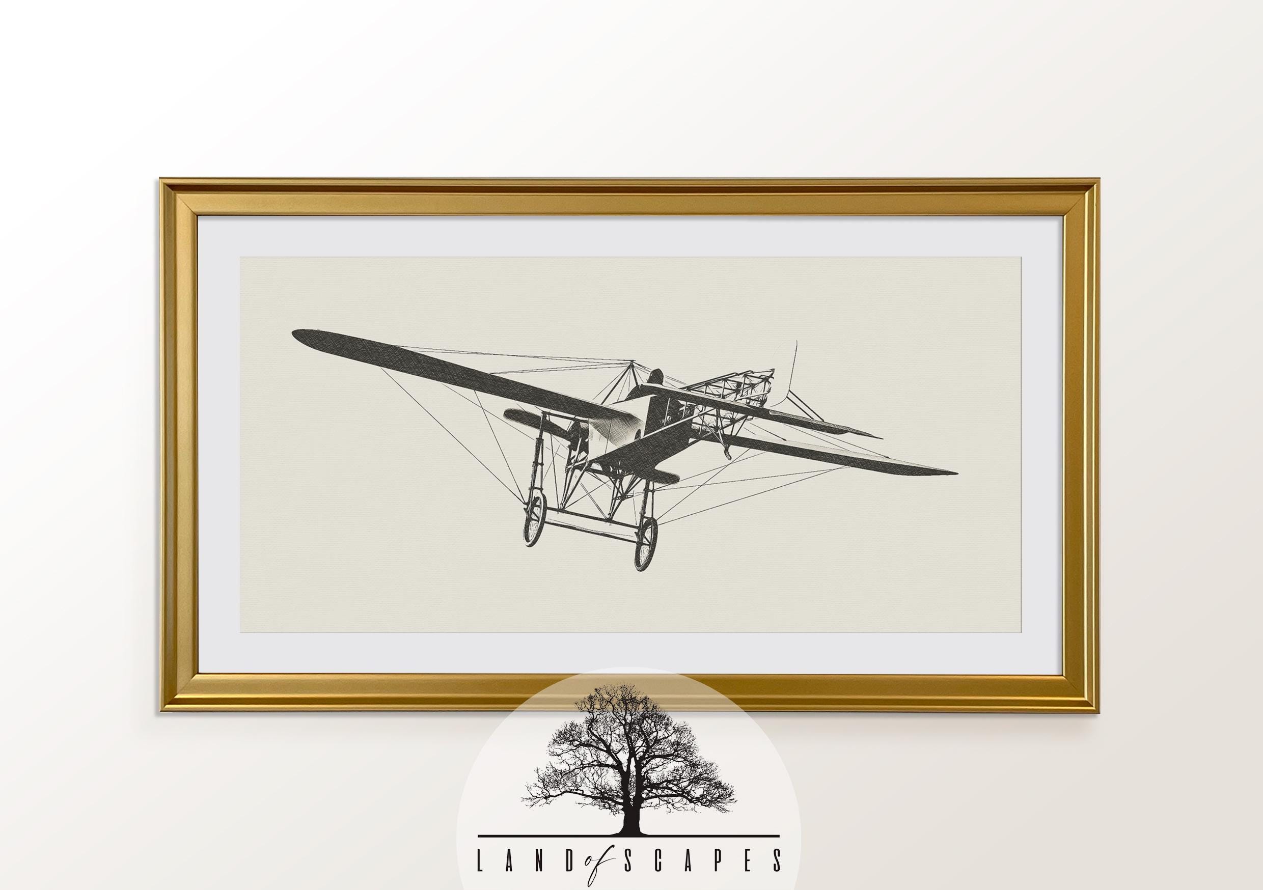 Vintage Airplane Art Print | Classic Air Flight Original Vehicles ...