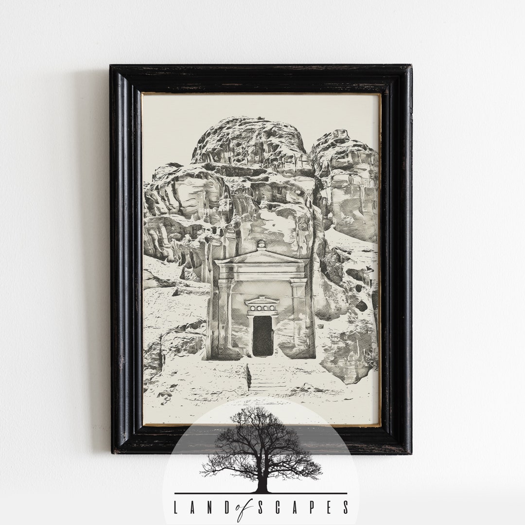 Vintage Carved Hillside Architecture Art Print (digital Download) - Etsy