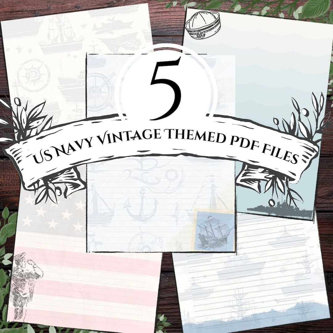 Vintage Military Themed Stationary - Military Letter Writing Paper ...