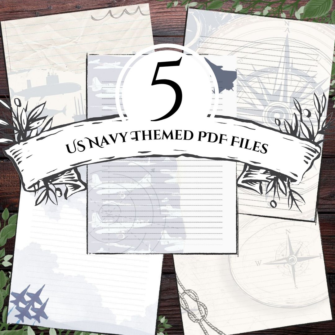 US Navy Sea and Sky Themed Stationary Naval Letter Writing Paper ...