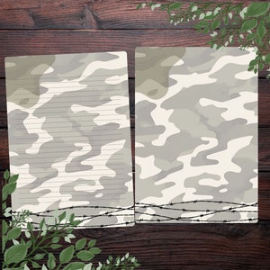 US Military Themed Stationary Army Letter Writing Paper Instant ...