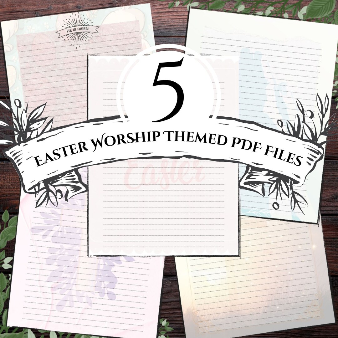 Easter Worship Stationary Christian Letter Writing Paper Instant ...