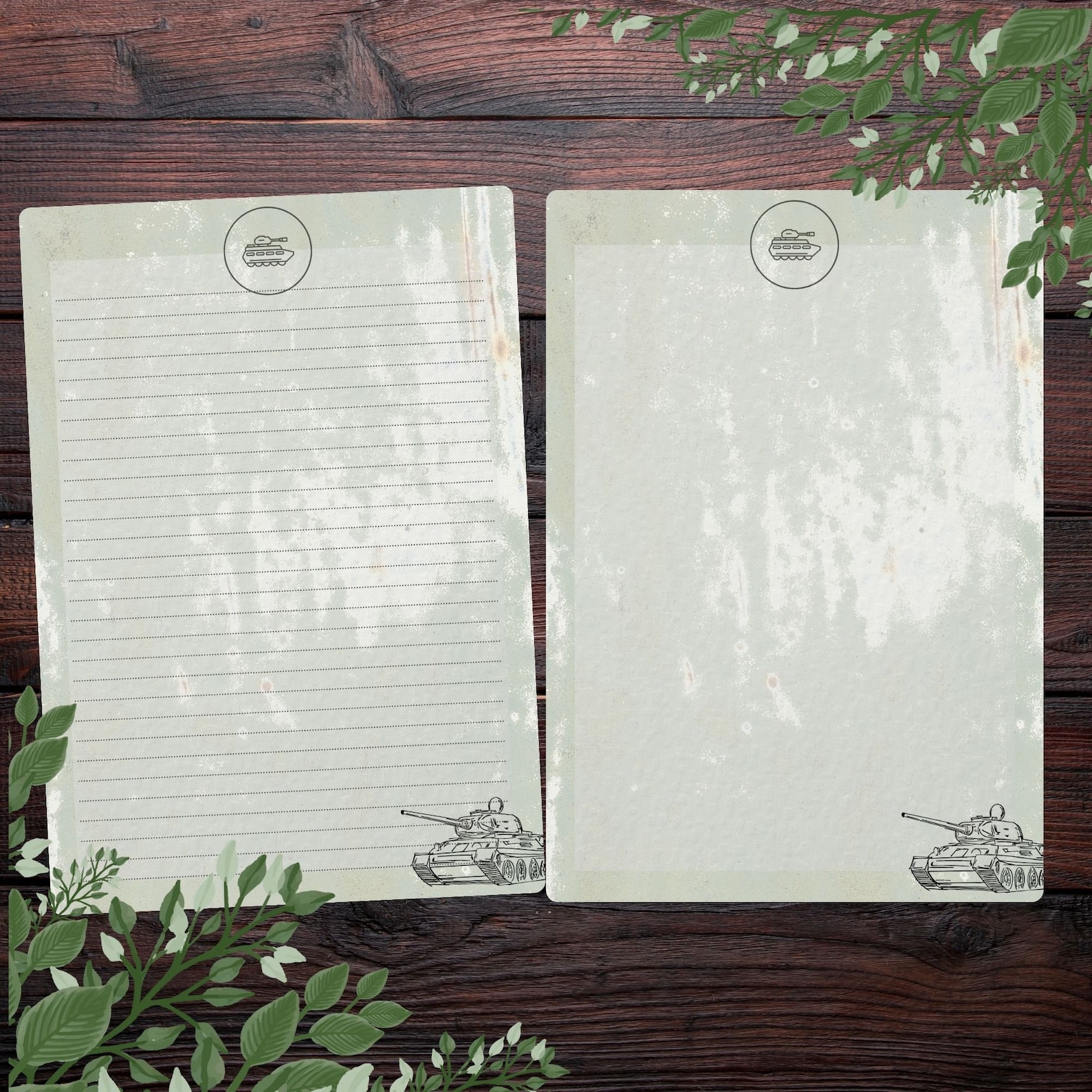 US Military Themed Stationary - Army Green Letter Writing Paper ...