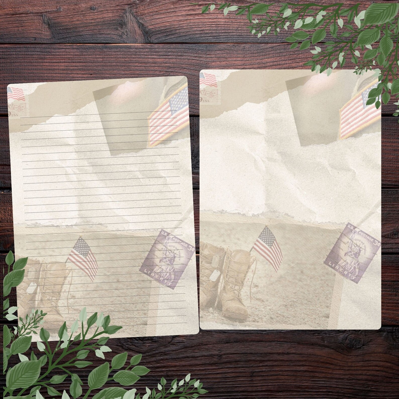 Military Themed Stationary - Military Letter Writing Paper - Instant ...
