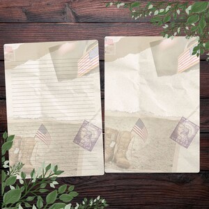 Military Themed Stationary - Military Letter Writing Paper - Instant ...