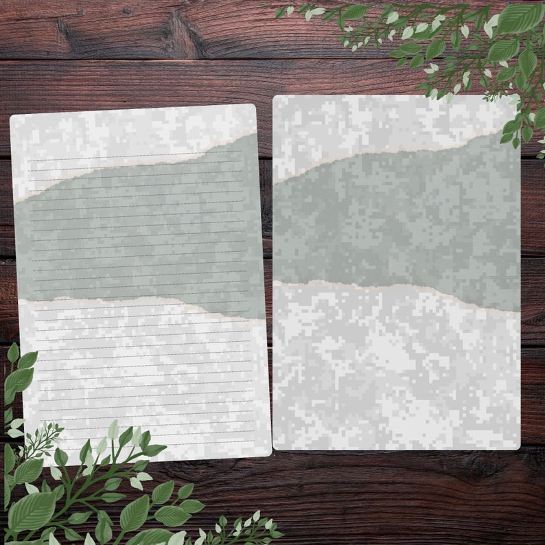 Military Themed Stationary - Military Letter Writing Paper - Instant ...