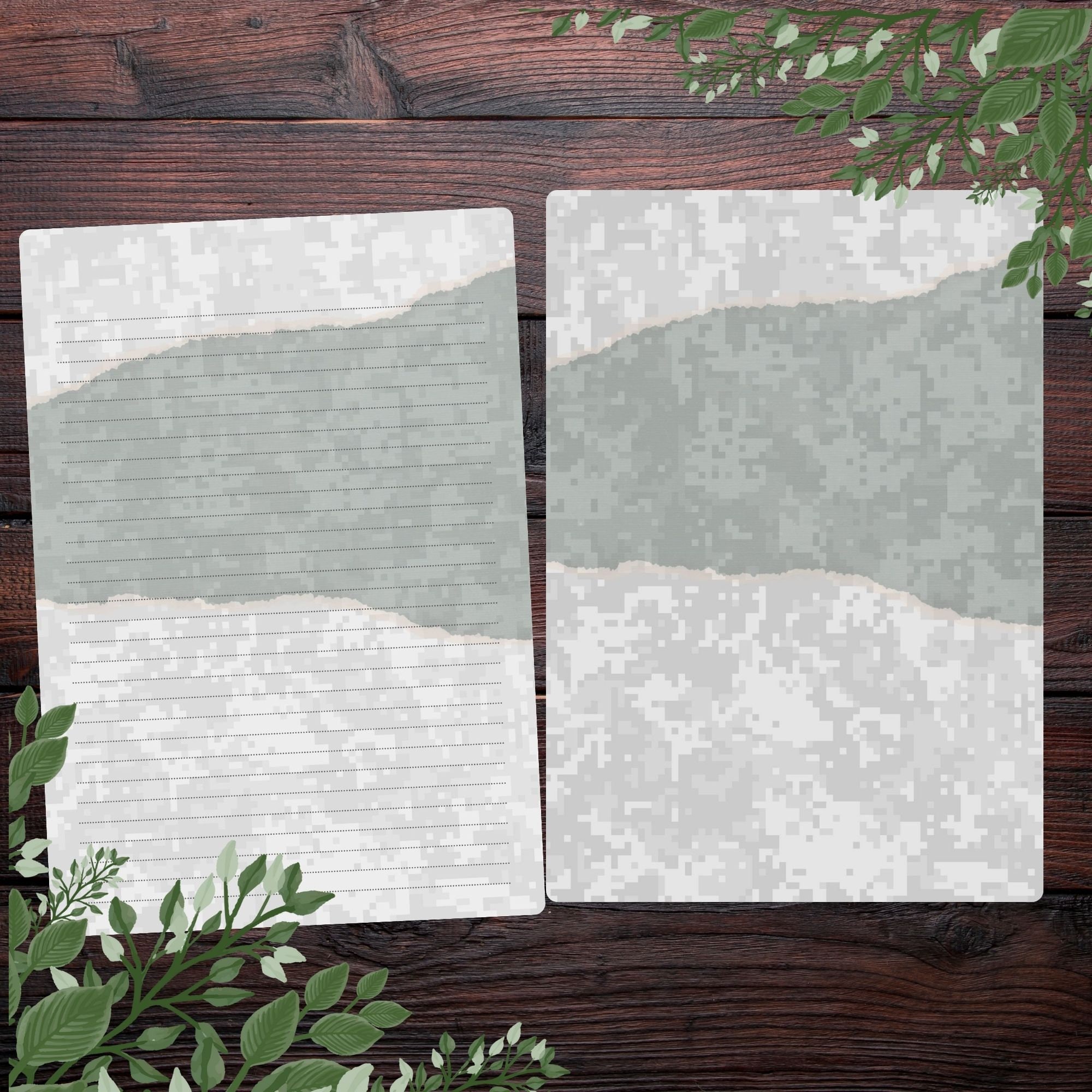 Military Themed Stationary - Military Letter Writing Paper - Instant ...