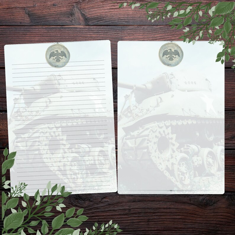 Military Themed Stationary - Military Letter Writing Paper - Instant ...