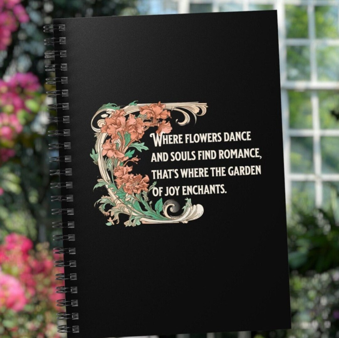 Romantic Garden Notebook Haiku and Victorian Flowers and Poetic Verse ...