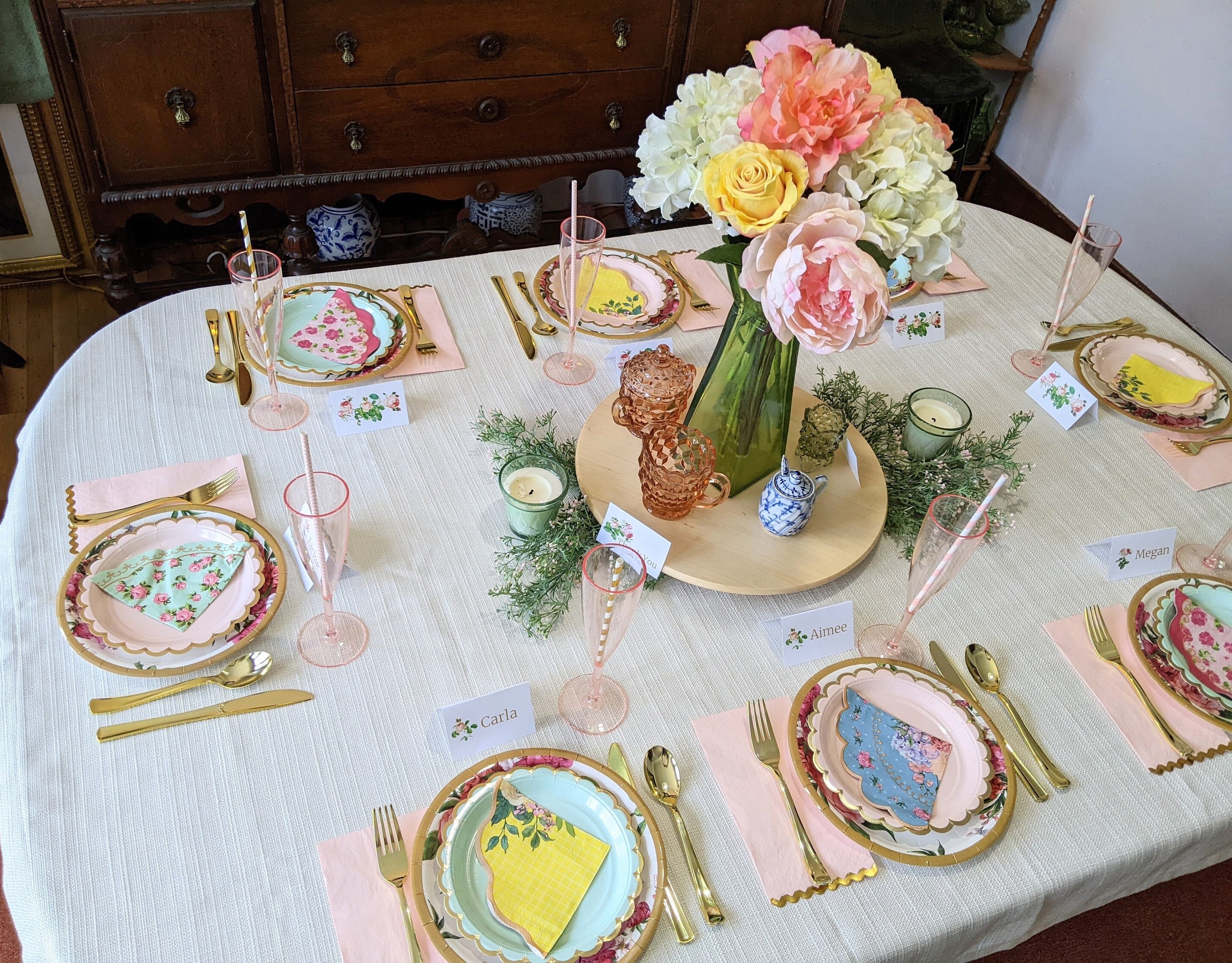 Party Place Setting for Tea Party Supplies That Are Disposable Ready to ...