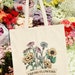 Flower Tote Bag Reusable Shopping Bag With Flower Design for Famers ...
