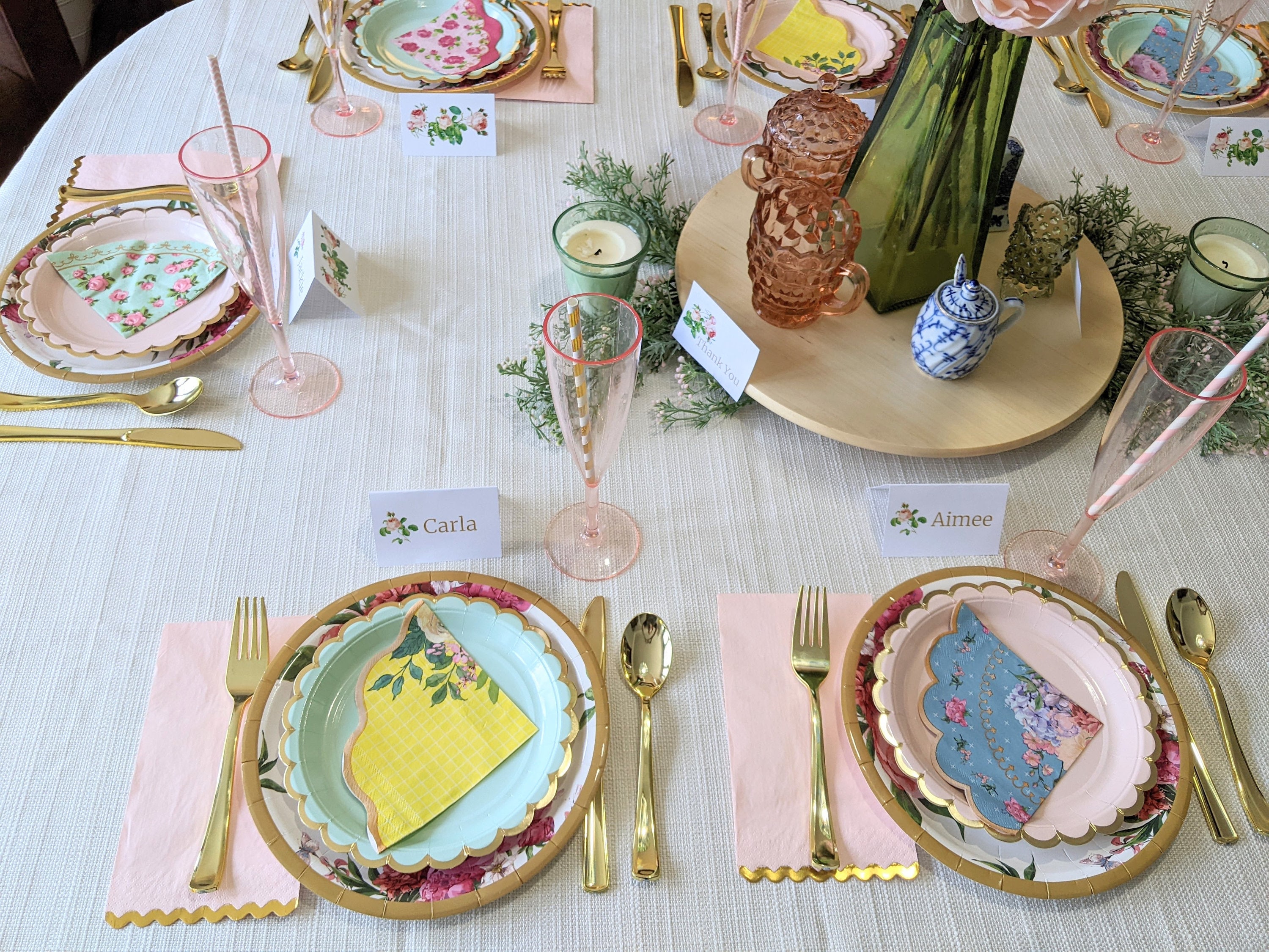 Party Place Setting for Tea Party Supplies That Are Disposable Ready to ...