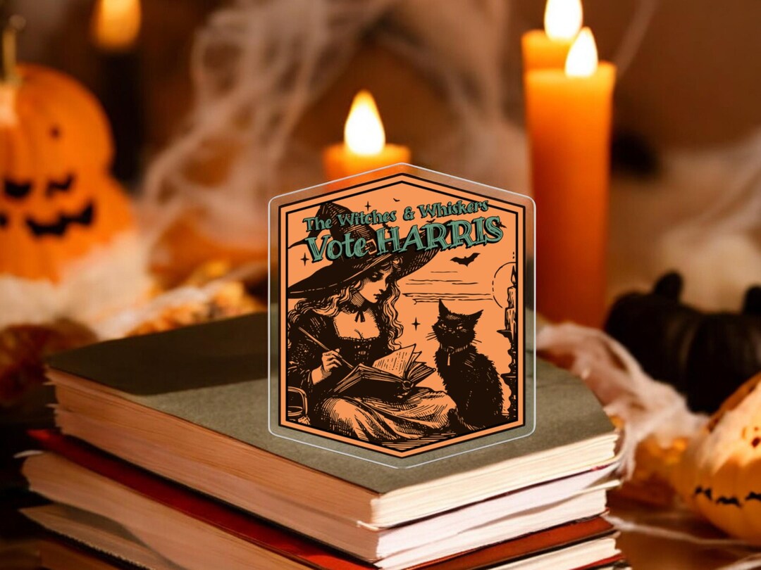 Childless Cat Ladies Witches and Whiskers Vote Harris Sticker for Cat ...