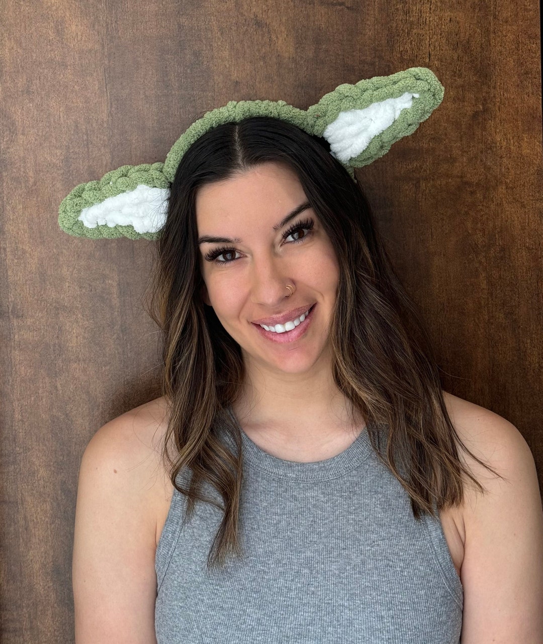 Crochet Yoda Disney Headband. Super Fluffy Cute Soft Hat. Disney Ears ...