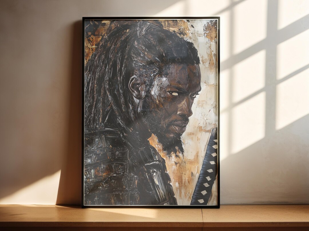Yasuke Palette Painting Print Wall Art First Black Man in Japan Home ...