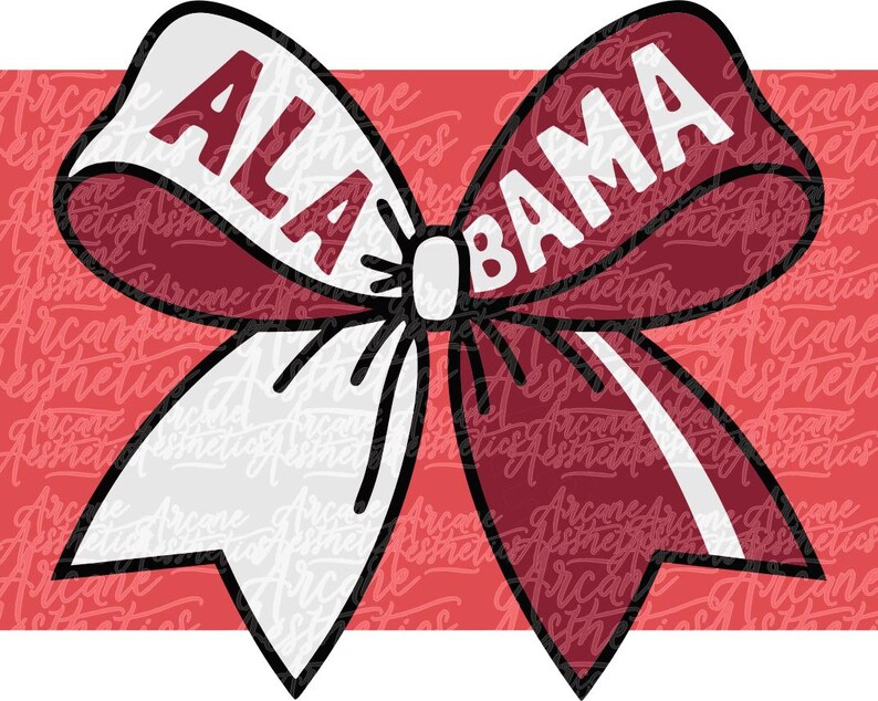 BUNDLE X7 Alabama Coquette Bow SVG for Sublimation Printable Game Day ...