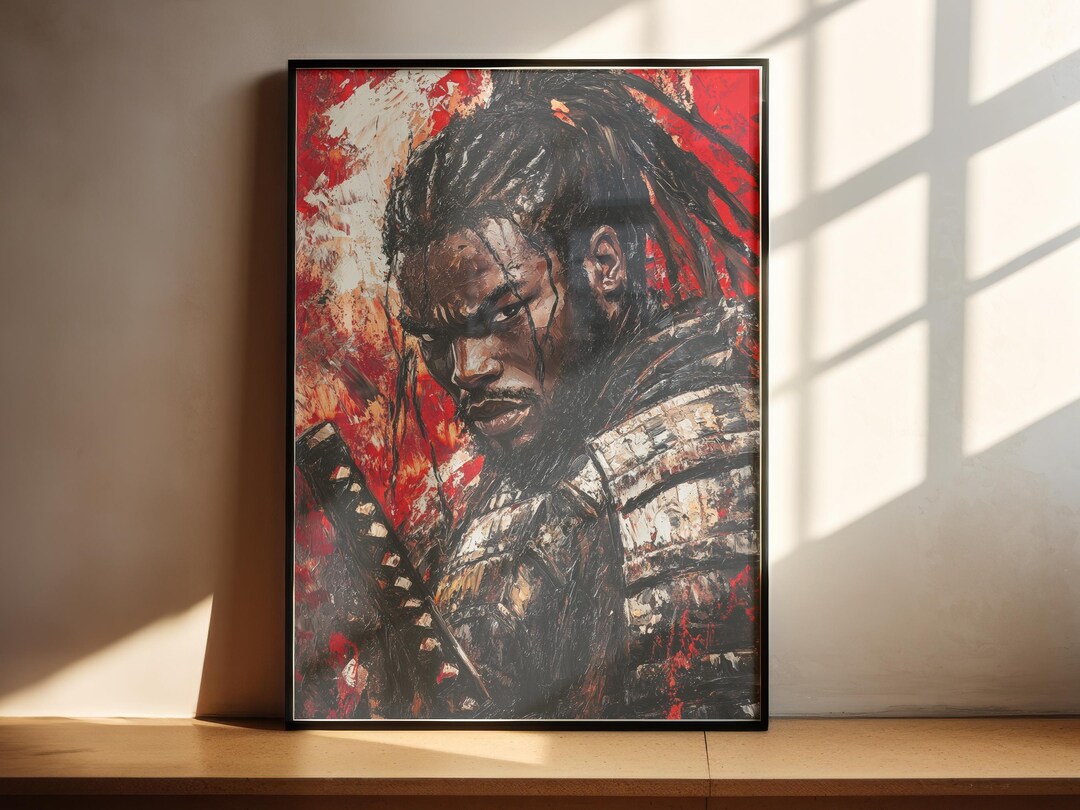 Yasuke Palette Painting Print Wall Art First Black Man in Japan Home ...